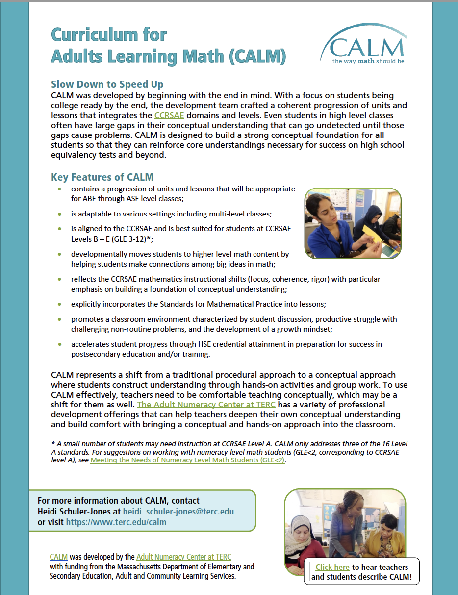 CALM | the way math should be